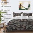 Abstract Vintage Floral Dragonfly Duvet Cover Set California King Size ...