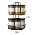 Kamenstein 16-Jar Gold Wire Revolving Filled Countertop Spice Rack ...