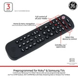 GE 3-Device Universal TV Remote Control in Black, 34927 - Walmart.com