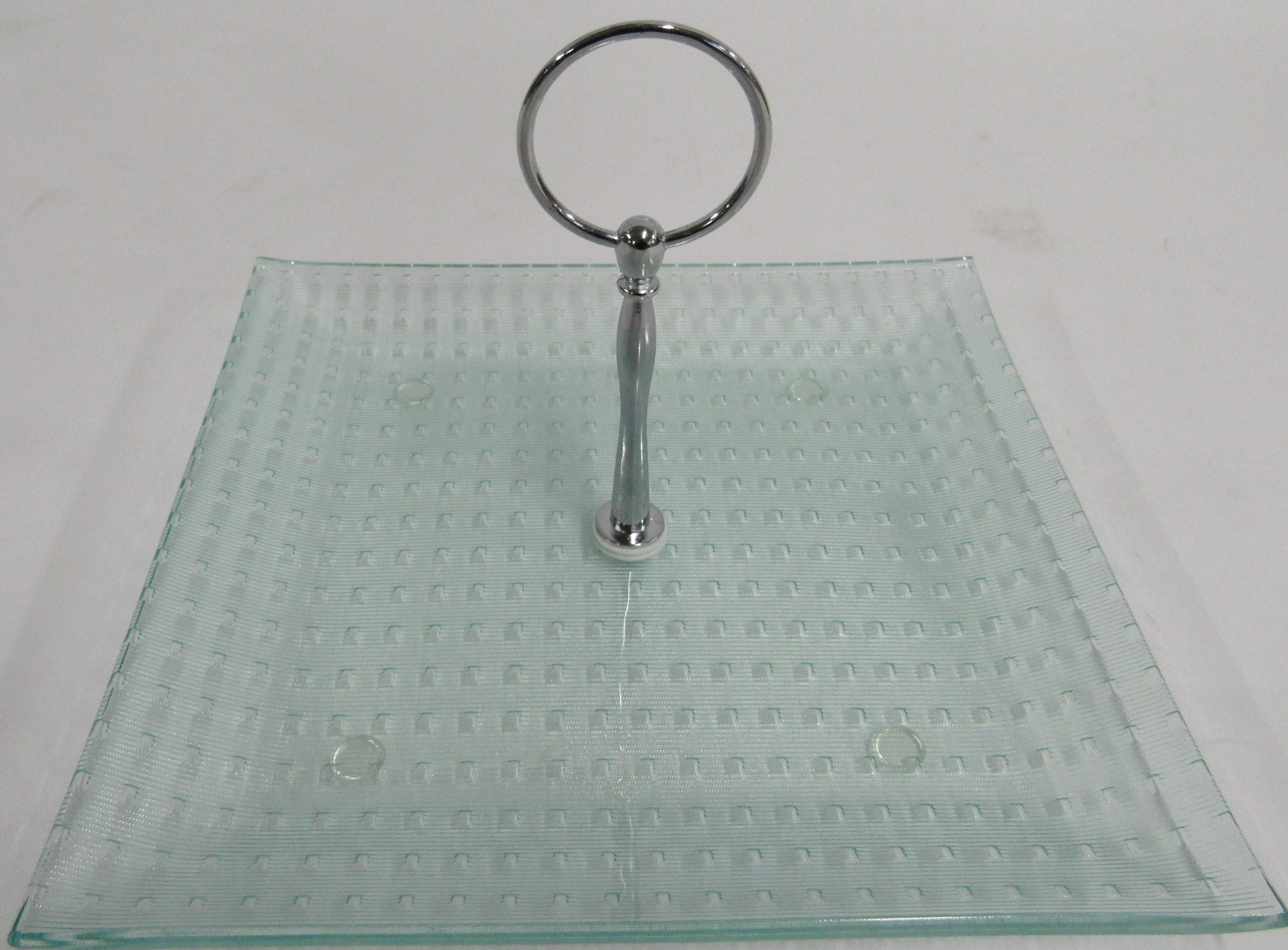 Square 7.75" Glass Tray with Serving Handle - Walmart.com