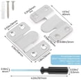 4 Pairs Flush Mount Bracket, Stainless Steel Interlocking Furniture ...