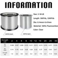 100% Soft Fluorocarbon Coated Fishing Line, High Strength Invisible ...