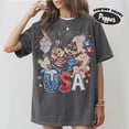 CLOTEX Retro Patriotic Cartoon Chipmunk Shirt, USA 250th Anniversary ...