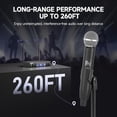 Dual Microphone System, Auto-Scan Professional Cordless Dynamic Mic Set ...