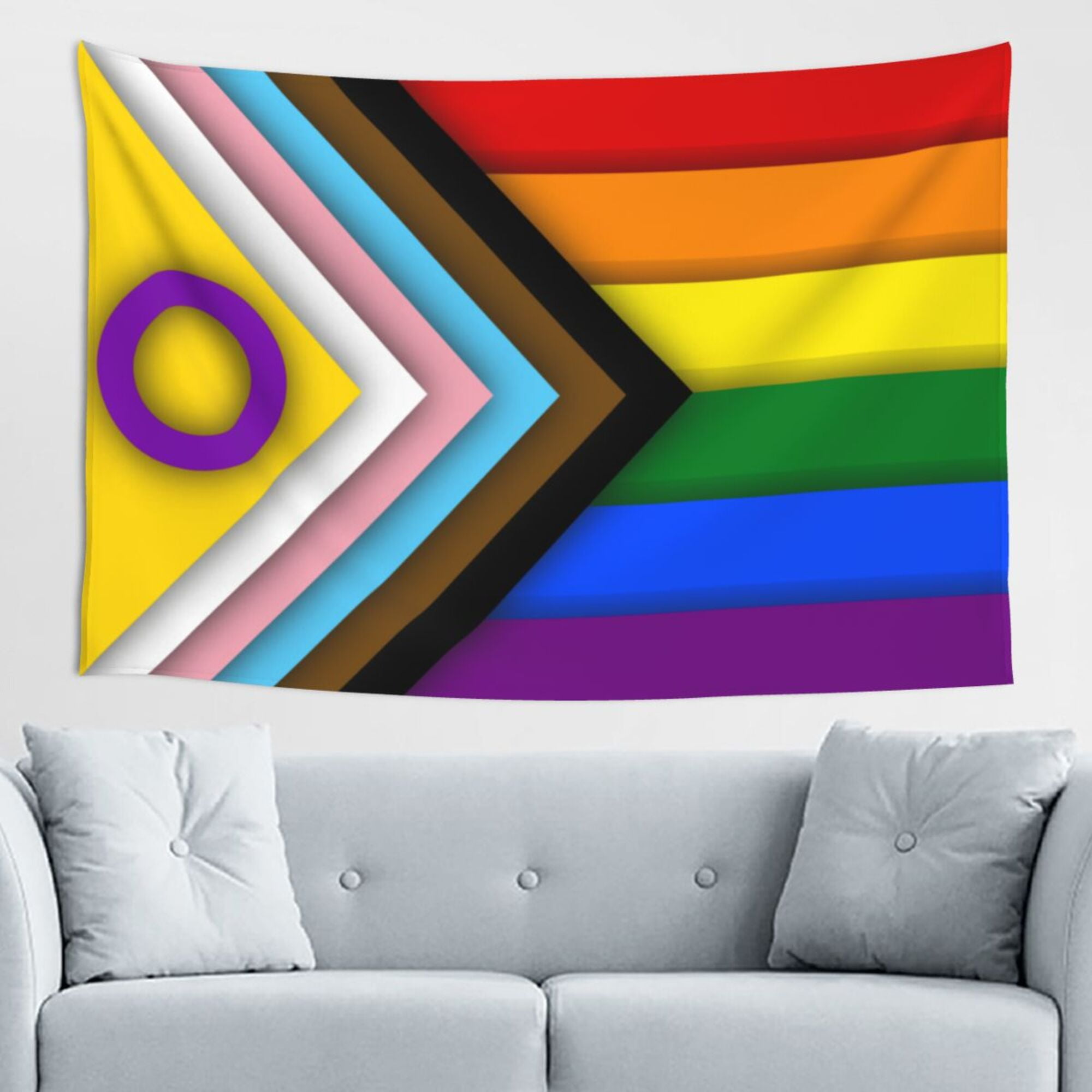 Rainbow LGBT Pride Flag Tapestry, Aesthetic Wall Hanging Tapestries ...