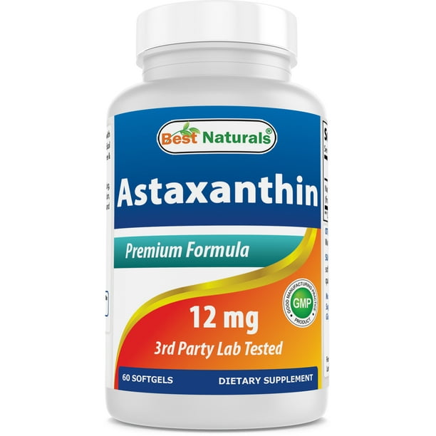 Best Naturals Astaxanthin 12mg 60 Softgels | Triple Strength Powerful ...