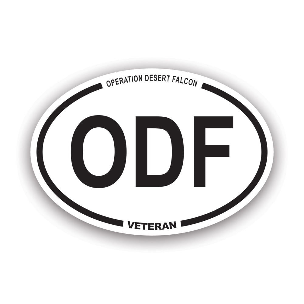 Operation Desert Falcon Veteran ODF Oval Sticker Decal - Self Adhesive ...