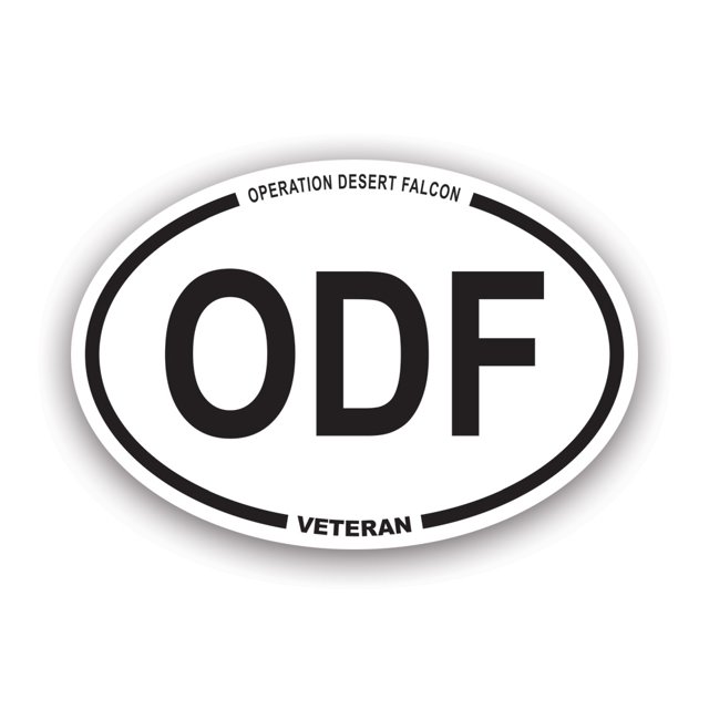 Operation Desert Falcon Veteran ODF Oval Sticker Decal - Self Adhesive ...
