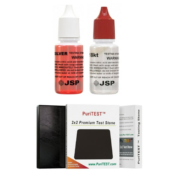 GOLD/SILVER Test Acid Tester Kit 10k 18k .999 .925 Sterling Testing ...