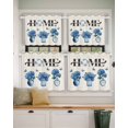 Home Words on Retro Linen Short Blackout Curtains 30 Inch Long,Blue ...