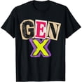 100% Cotton Unisex Gen X Retro Vintage 80s 90s Generation X Ransom Note ...