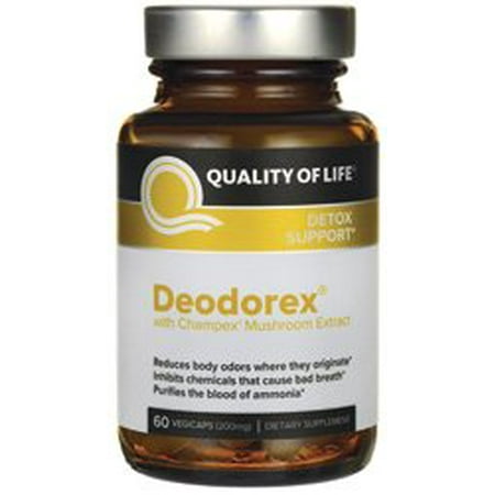 Quality of Life Labs Deodorex With Champex Mushroom Complex 60 Capsules ...