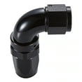 Black Universal 8AN 90 Degree Aluminum Full Flow Swivel Fitting Hose ...