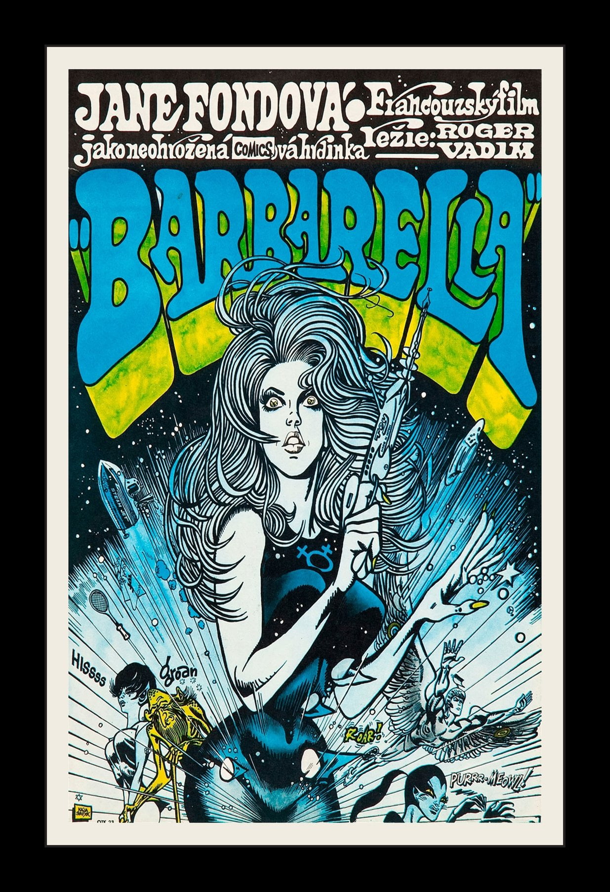 BARBARELLA - 11x17 Framed Movie Poster - Walmart.com