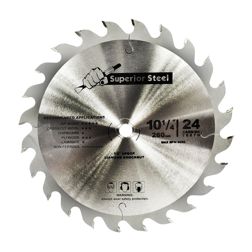 Superior Steel 25033 10-1/4 Inch x 24 Teeth Framing Circular Saw Blade ...