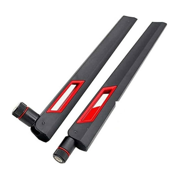 White and Red 10dBi Dual Band Signal Booster Wi-Fi Antennas (2.4GHz ...