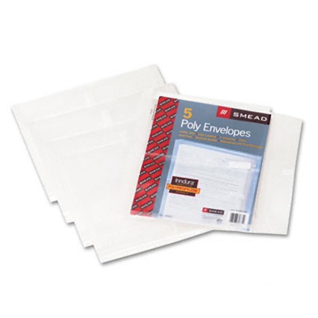 Smead Side-Load Envelopes with 1-1/2 Expansion Jacket Ltr Poly CLR 5/Pk ...