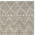 SAFAVIEH Arizona Quinton Geometric Shag Area Rug, Grey/Ivory, 9' x 12 ...