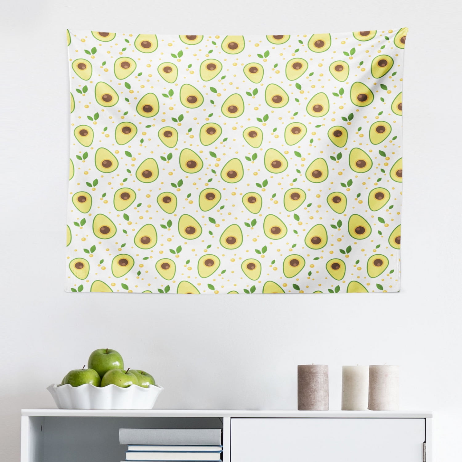 Vegan Tapestry, Colorful Hand Sketched Pattern with Various Different ...