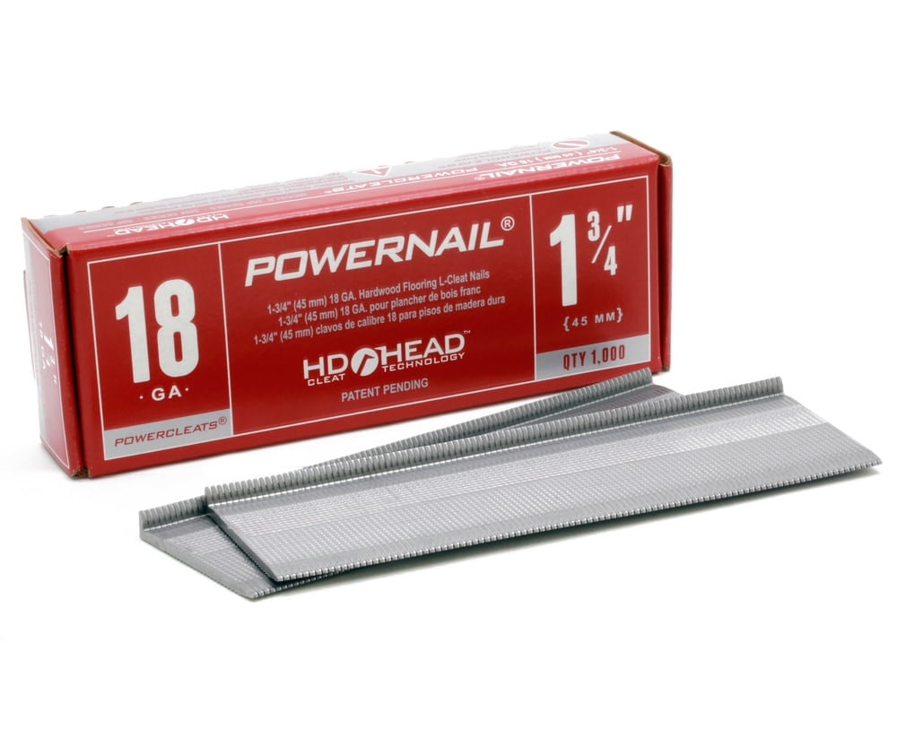POWERNAIL 18-Gauge 1.75-Inch L-Type Flooring Cleat Nail |L17518 ...