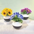 Artificial Chrysanthemum Plastic Flower Fake Potted plants for Desk ...