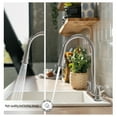 WMF-8201ZNL-CP Hybrid Metal Double Handle Kitchen Faucet with Pull Down ...