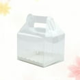 6pcs Transparent Cake Roll Packaging Box with Tray Portable Swiss Roll ...
