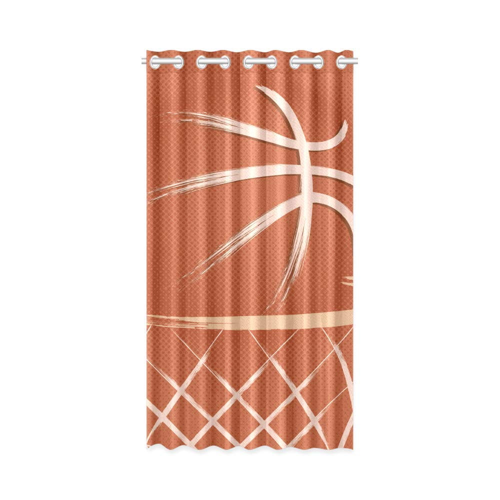 Mkhert Basketball Hoop Blackout Window Curtain Kitchen Curtain 26X39 ...