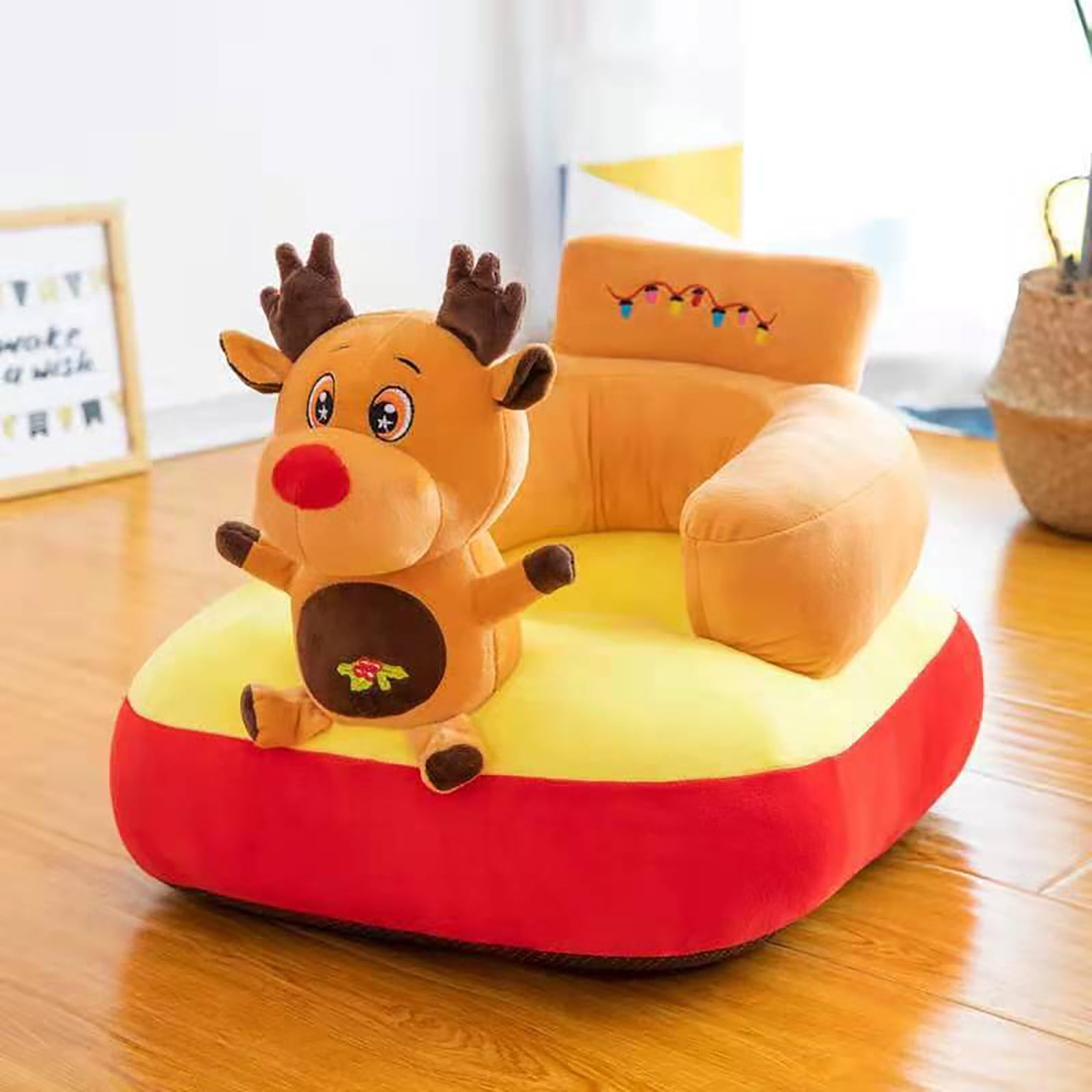 Children s Chairs Cute Animal Shaped Sofa Learning Seat Plush Toy