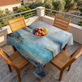Abstract Retro Beach Seagull Table Cloth 54x54in, Waterproof Square ...