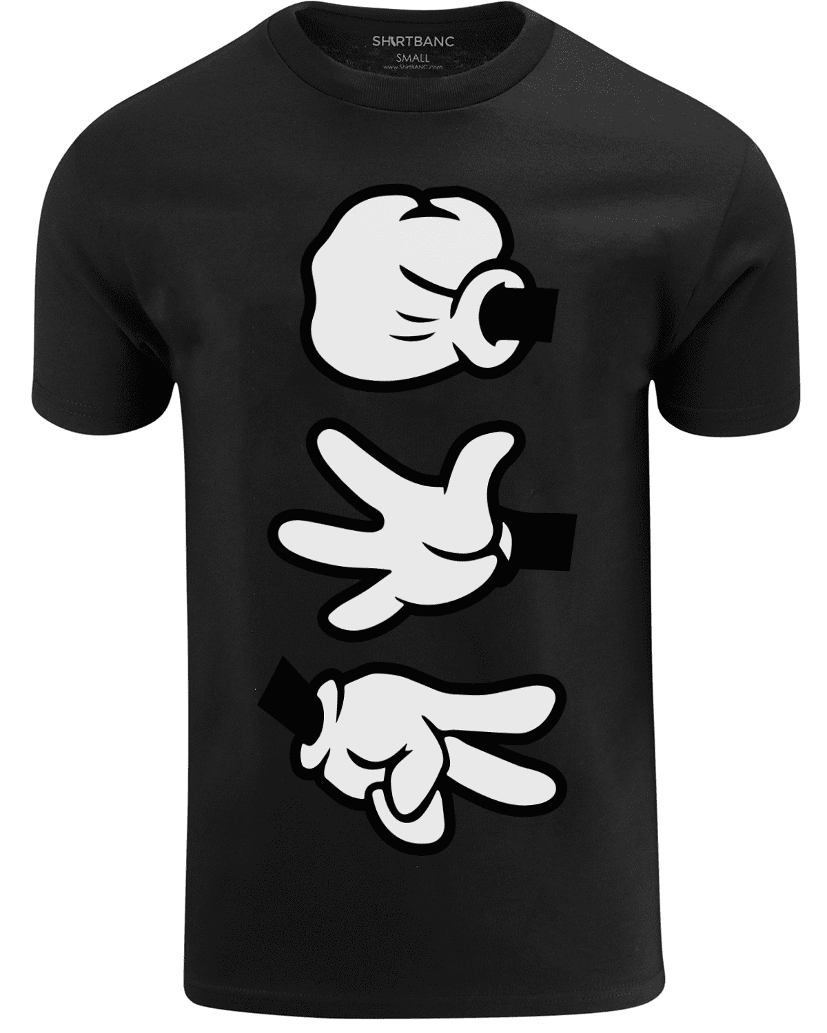ShirtBANC Mens Classic Rock Paper Scissors Shirt Fun Gloved Hand Game ...