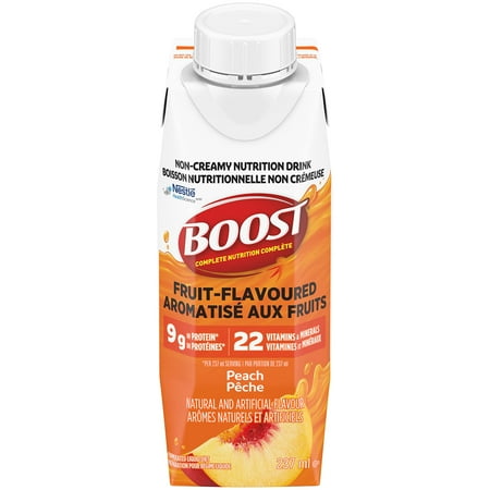 Boost Fruit Flavoured Drink Peach, 237ml, 24 count - Walmart.ca