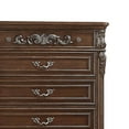 53 Inches 6 Drawer Engraved Wooden Chest, Brown - Walmart.com