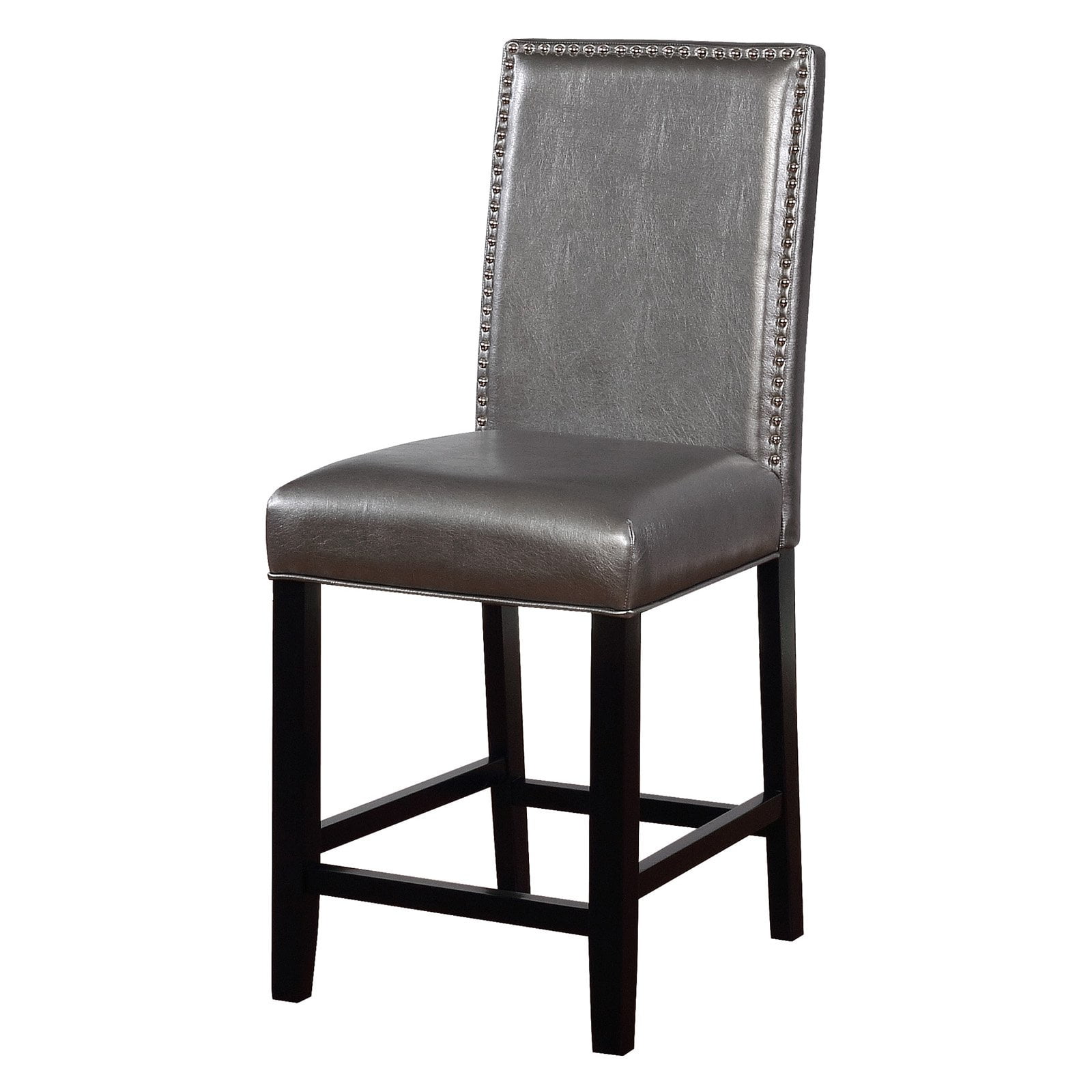 Linon Stevie Counter Stool, Pewter, 24 inch Seat Height - Walmart.com