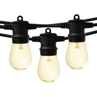 Bistro String Lights - 35 ft. - 7 light sockets- w/ 7.75" Galvanized ...