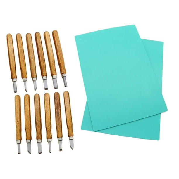 12 Piece Wood Carving Set for Beginners Carbon Steel Comfort Wooden ...