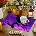7 Piece Linen Table Runner and Placemats Set, Crow Dark Pink Sunset ...