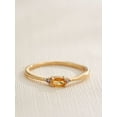 1pc Gold-Tone November (Yellow) Birthstone Ring With Oval Citrine Gem ...