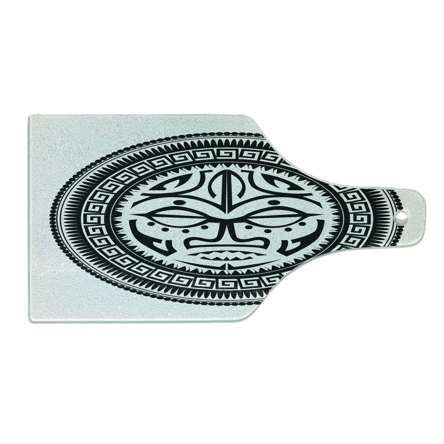 Black and White Cutting Board, Tribal Maori Culture Design with Dots ...