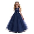 Afuyipoi Girls Embroidered Ruffle Dress (5-15 Years) Soft Breathable ...