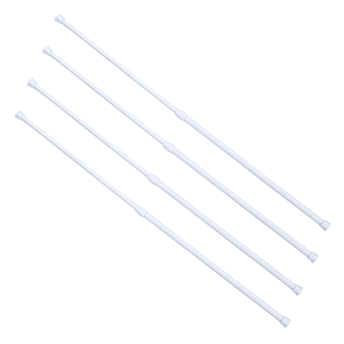 4pcs Metal Bathroom Shower Curtain Rod Adjustable Shower Curtain ...