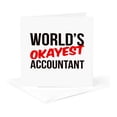 3drose, Worlds Okayest Accountant, 6 Greeting Cards with Envelopes ...