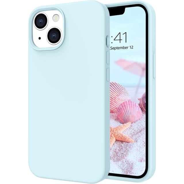 Compatible with iPhone 13 Case, Liquid Silicone Soft Gel Rubber iPhone ...