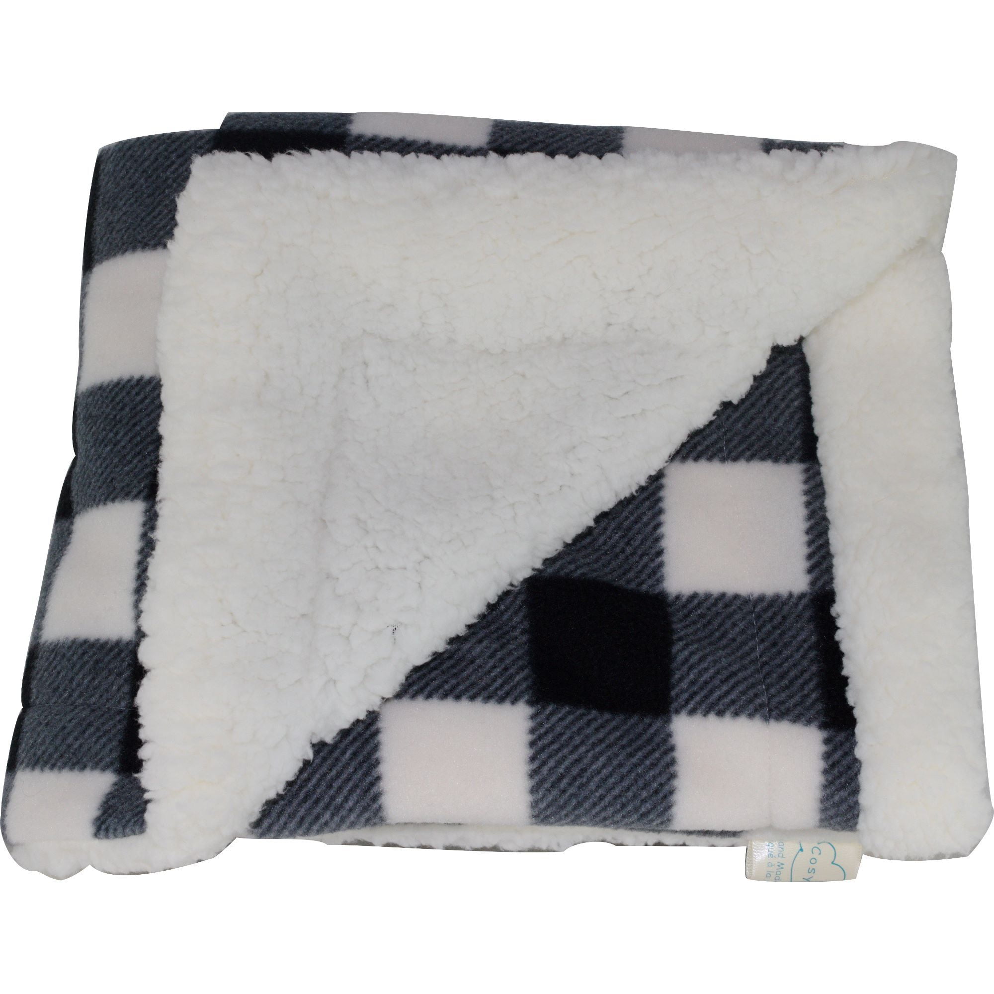 Click here for Cosycare Baby Blanket Black & White Buffalo Check... prices