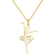 Ballet Ballerina Dancing custom name Pendant Necklaces for Women 14K ...