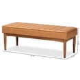 Baxton Studio Daymond Upholstered & Tufted Bench, Tan - Walmart.com