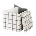 Free Shipping! Mainstays Large Cube Storage Ottoman, Grid - Walmart.com