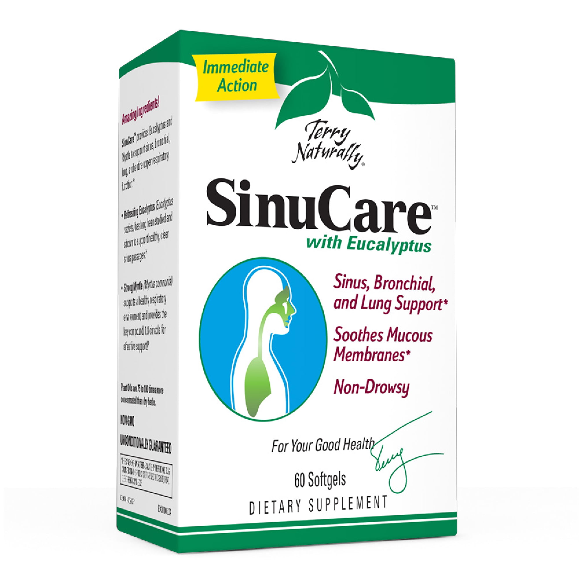 Terry Naturally SinuCare - 320 mg Eucalyptus & Myrtle Oil Complex, 60 ...