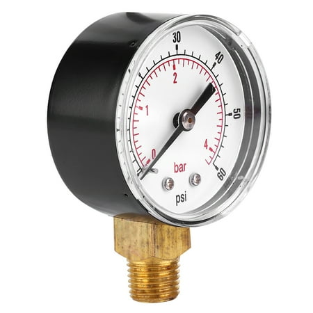 Noref Low Pressure Gauge For Fuel Air Oil Gas Water 50mm 1/4 BSPT PSI ...