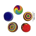 1.96 Inch Hand Crochet Knit Juggling Ball, Rainbow Color Sand Filled ...